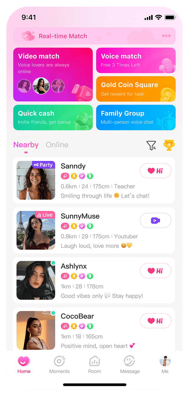 Amar – Meet Real People via Live Chat & Voice Rooms